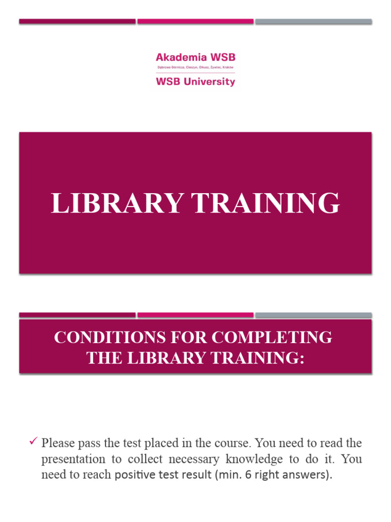 Library Training 2023-2024 | PDF | Libraries | Computing