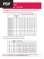 Computer Science 9618 June 2025 Grade Threshold Table | PDF | Career ...