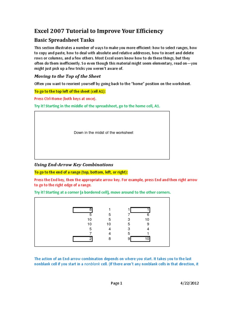 Excel Tutorial | PDF | Spreadsheet | Interest