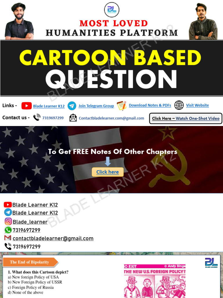 Class 12 Political Science Cartoon Questions | PDF | Indian National ...