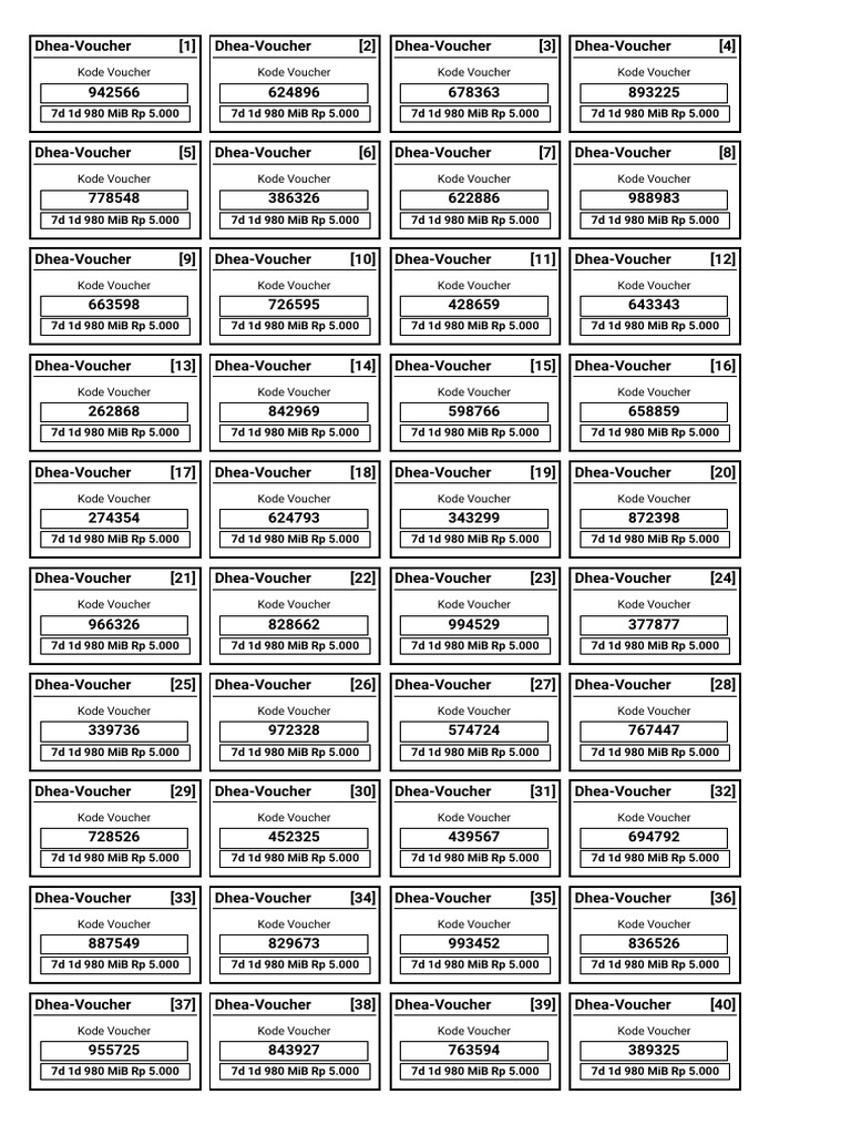 Voucher-Dhea-Voucher - 5000-vc-860-08.30.23 | PDF