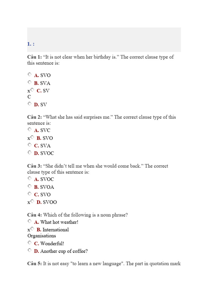 NPNC 1 | PDF | Clause | Adjective