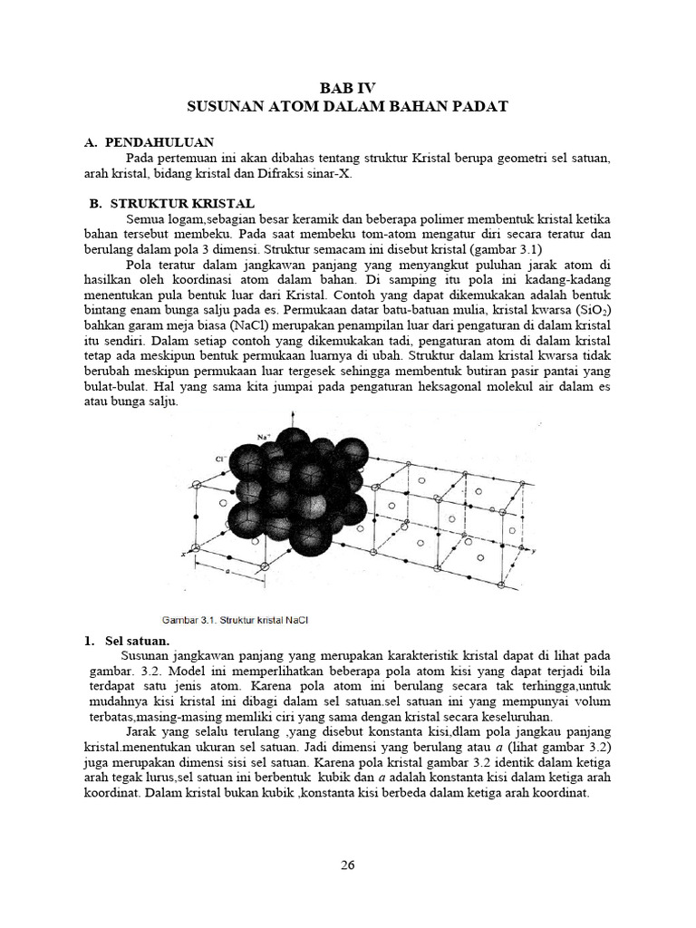 Susunan Atom Dalam Bahan Padat | PDF