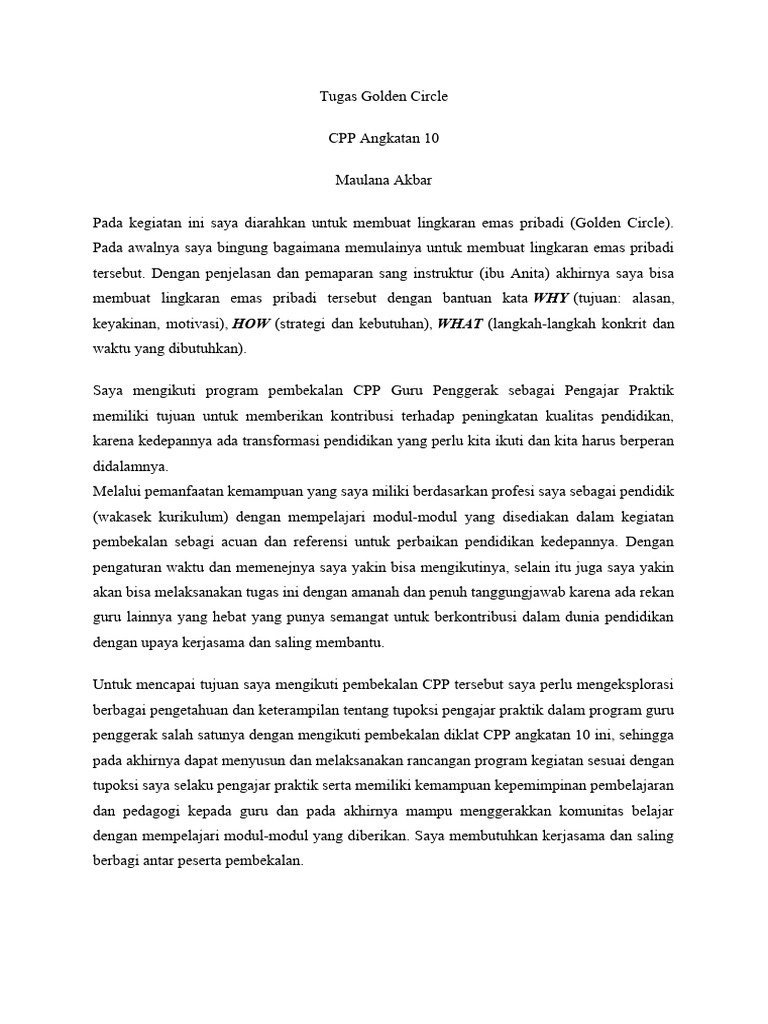 Golden Circle CPP Angkatan 10 | PDF