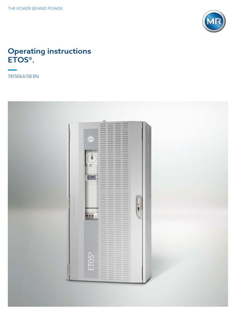 Operating Instructions ETOS®.: The Power Behind Power | PDF ...