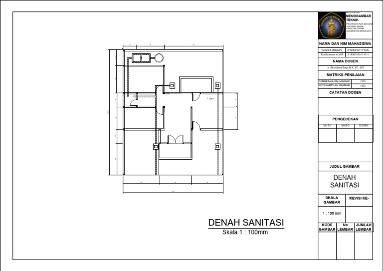 Denah Sanitasi | PDF