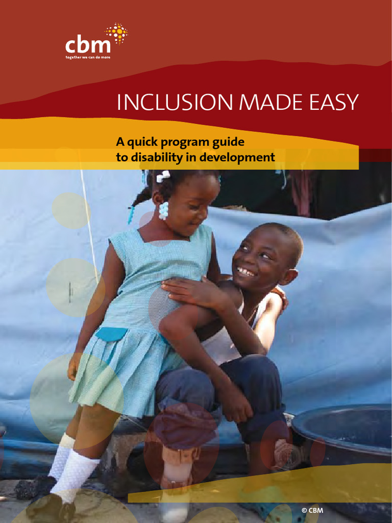 CBM Inclusion Made Easy A Quick Guide To Disability in Development | PDF | Disability | Social ...