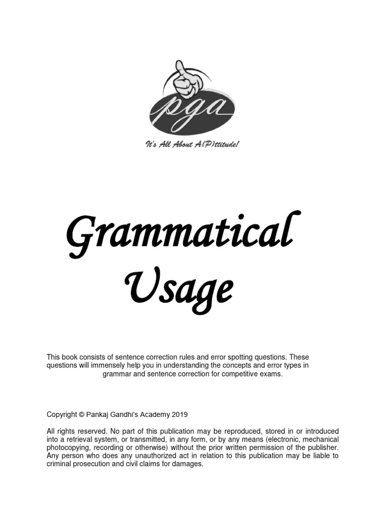 Grammar Practice Book | PDF