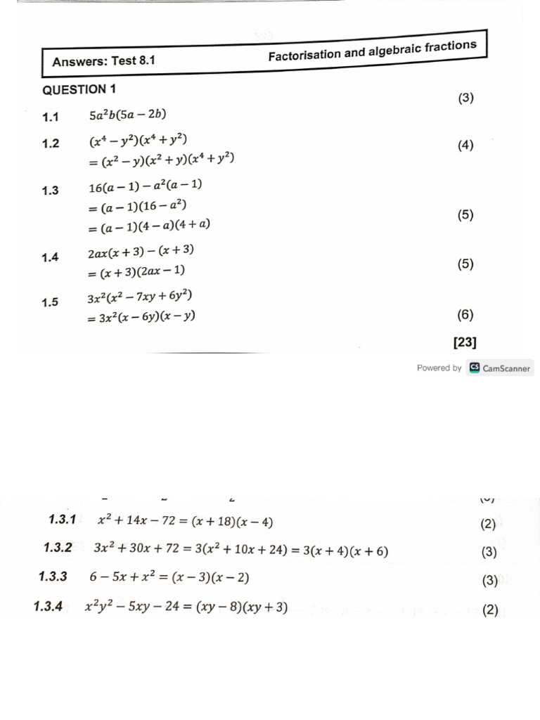 Grade 9 Revision Memo | PDF