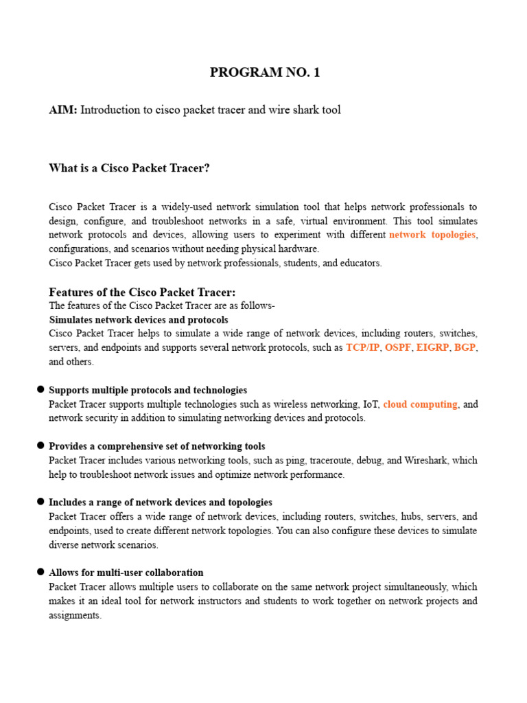 Cisco and Wireshark | PDF | Computer Network | Transmission Control Protocol