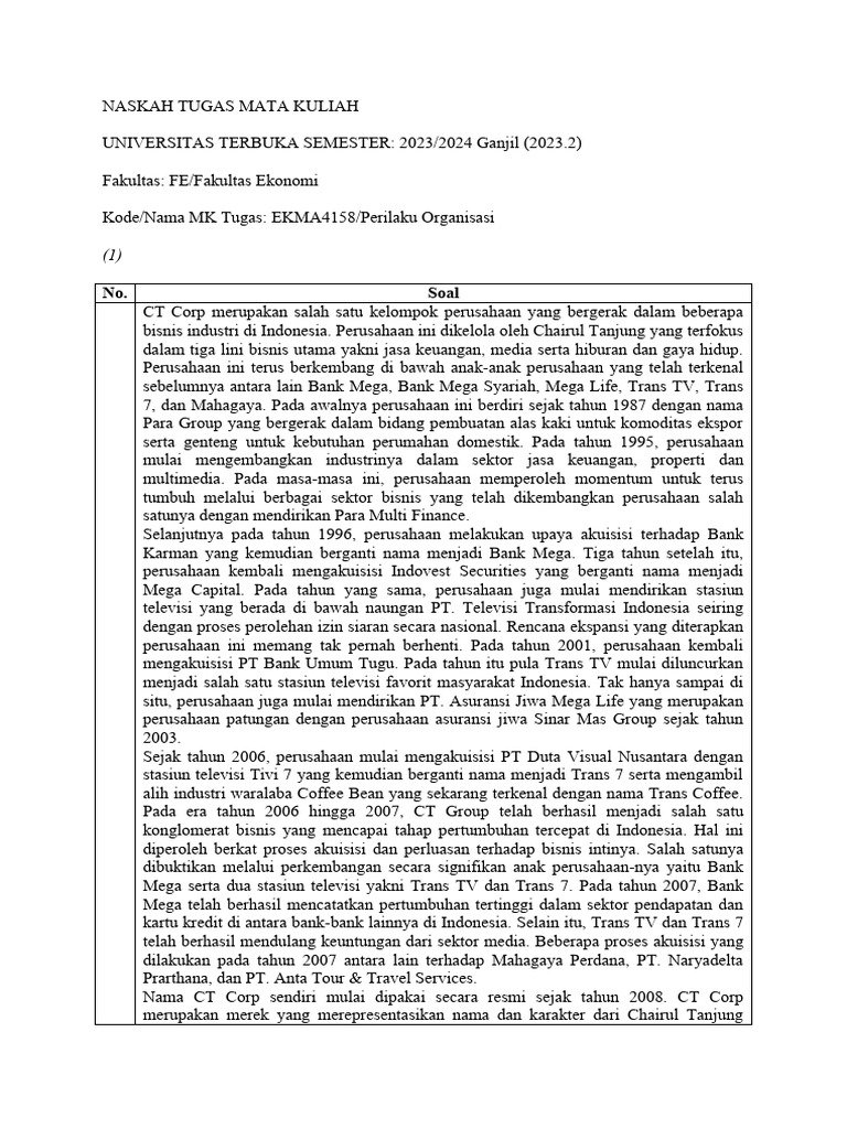 Naskah Tugas Mata Kuliah | PDF