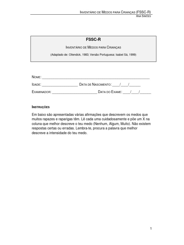 FSSC-R - Inventario | PDF