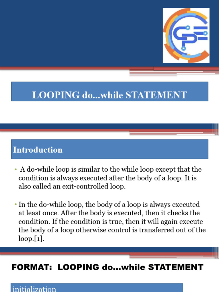 LOOPING Do... While STATEMENT | PDF | Technology & Engineering