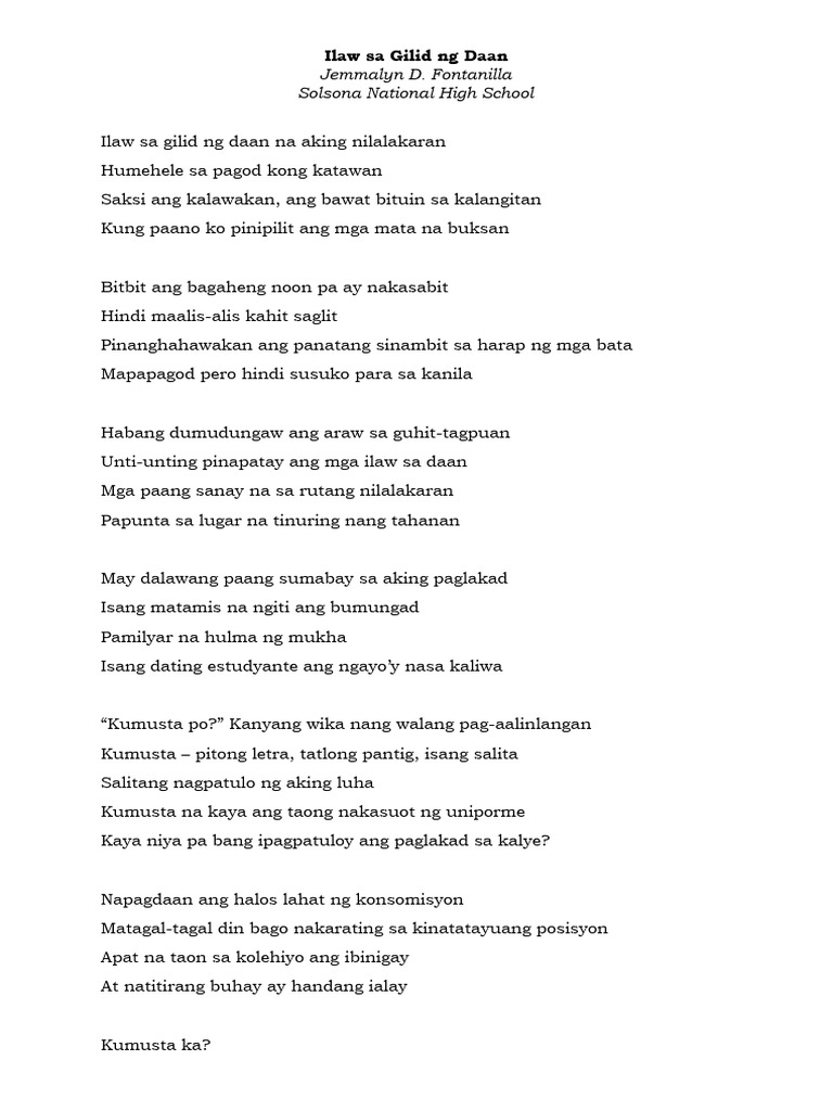 4-Ilaw Sa Gilid NG Daan (East) | PDF