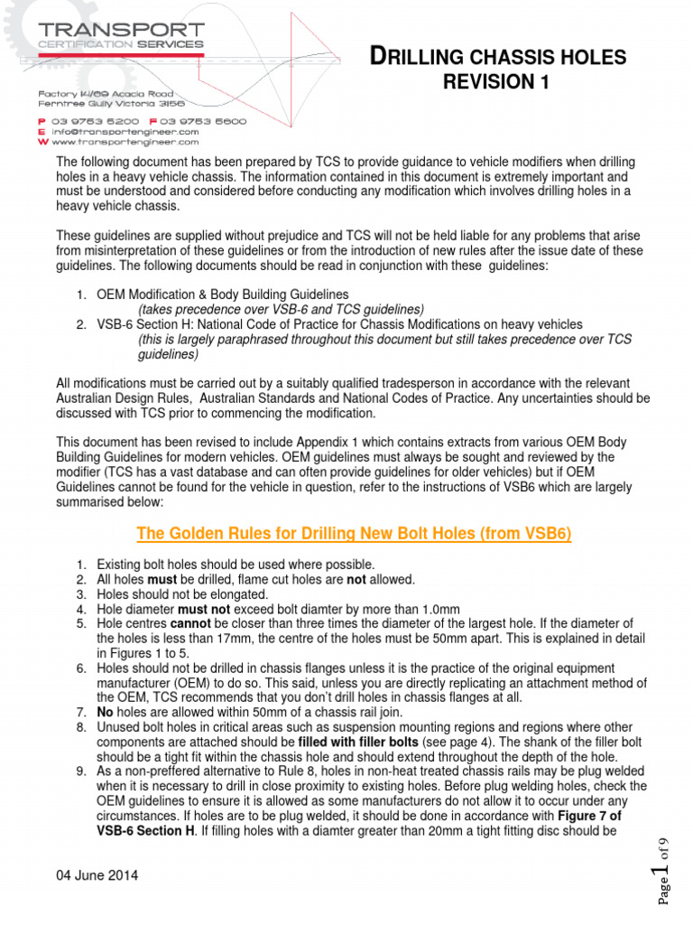 Drilling Chassis Holes - Revision 1 3 | Download Free PDF | Screw ...
