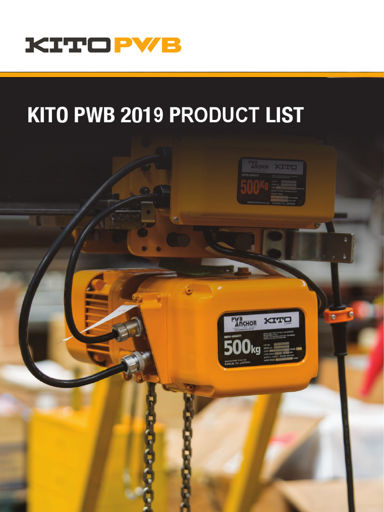 KITO PWB - 2019 Product List - April | PDF | Manufactured Goods