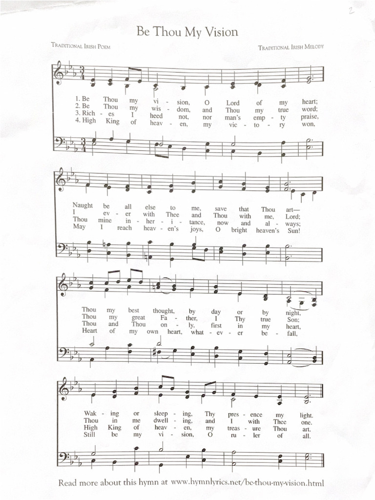 Be Thou My Vision | PDF