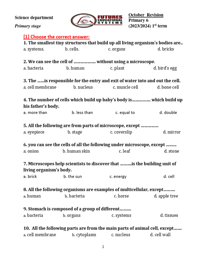 Grade 6 science revision (2023-2024) Concept1.pdf · إصدار ‏١‏ | PDF