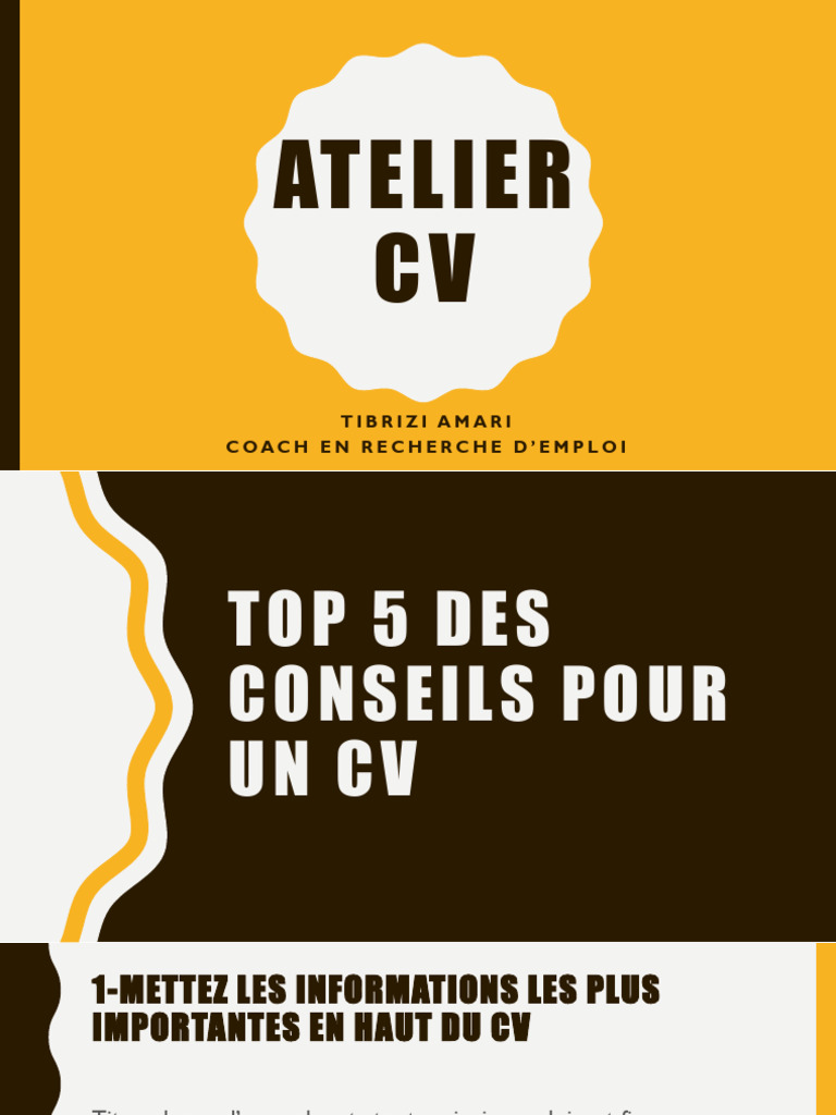 Atelier CV | PDF