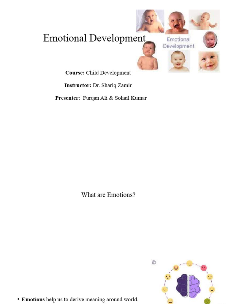 Emotional Development-1 | Download Free PDF | Emotions | Developmental ...