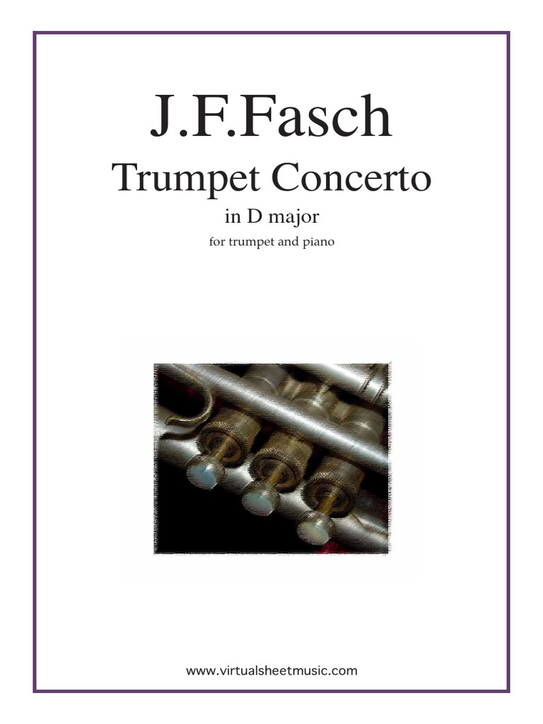 Johann Friedrich Fasch - Trumpet Concerto in D Major (Trompete e Piano ...