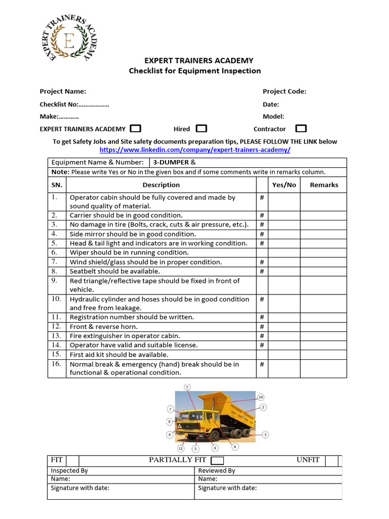 Eta Checklist For Equipment Inspection | PDF | Electrical Connector ...