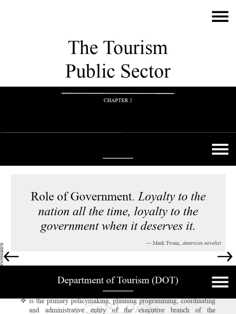 CHAPTER 2 (The Tourism Public Sector) | PDF