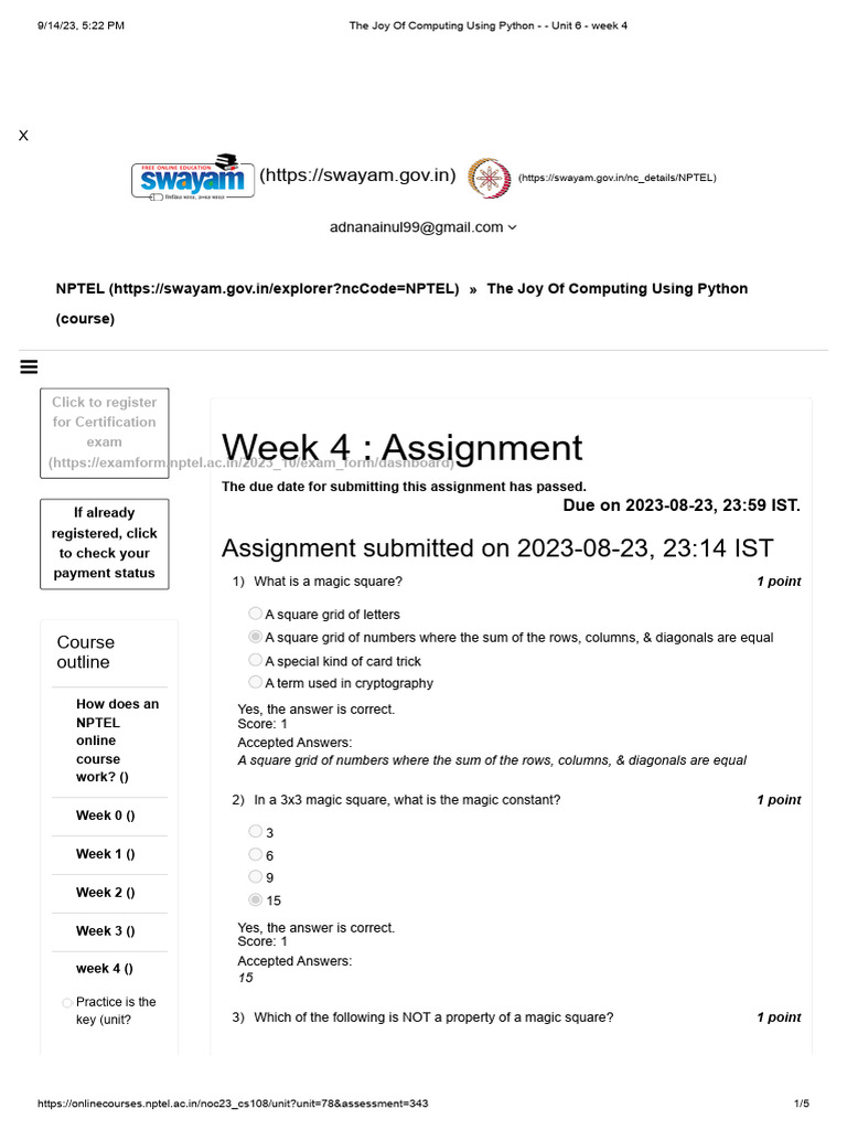 The Joy of Computing Using Python - Unit 6 - Week 4 | PDF