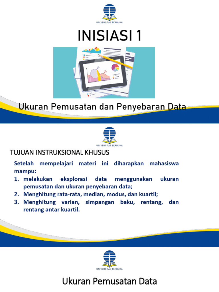Materi Inisiasi 1 Ukuran Pemusatan Dan Penyebaran Data | PDF