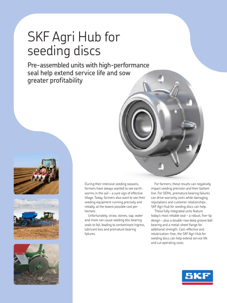 SKF - Agri Hub For Seeding Discs | PDF