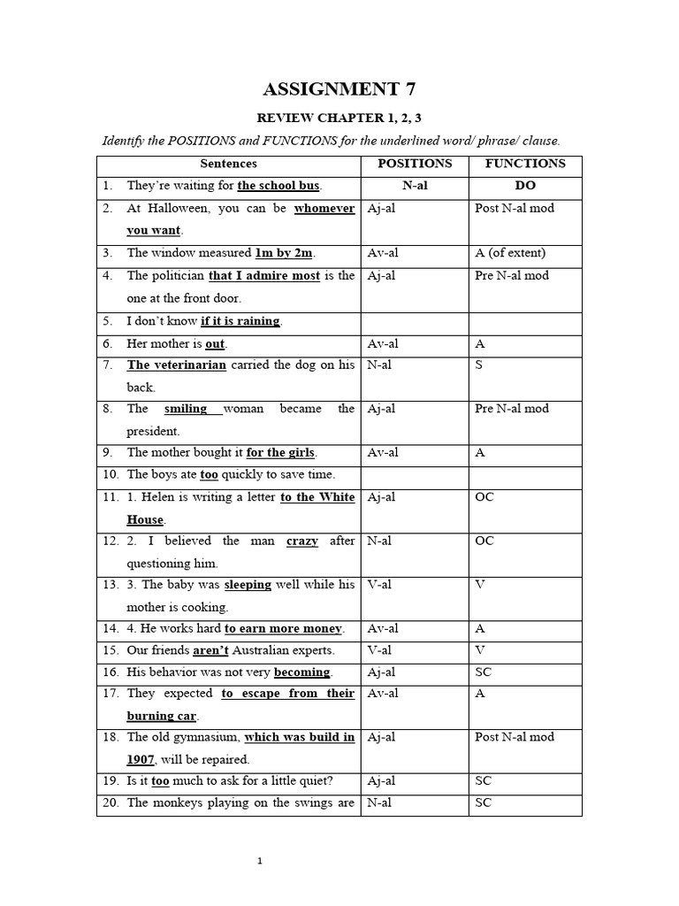 Assignment 6 - The Basic Clause Types - Tranluongthaohan - 020H0234 | PDF