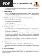 Steps of the Wise Choice Process | PDF