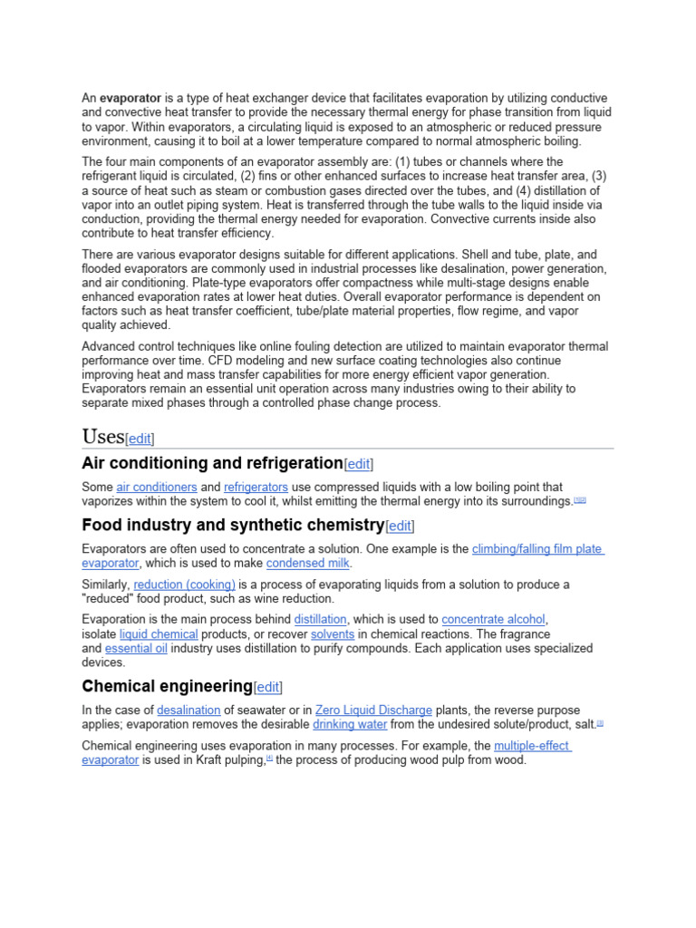 Evaporators | PDF | Heat Transfer | Process Engineering