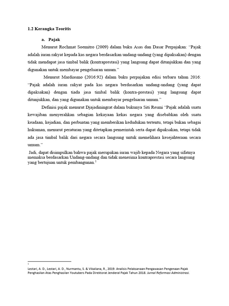 Kerangka Teoritis | PDF