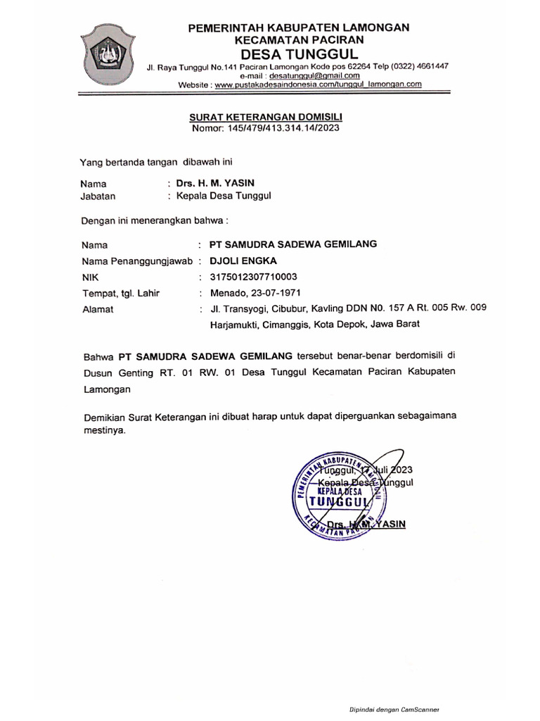 4 - Domisili SSG | PDF