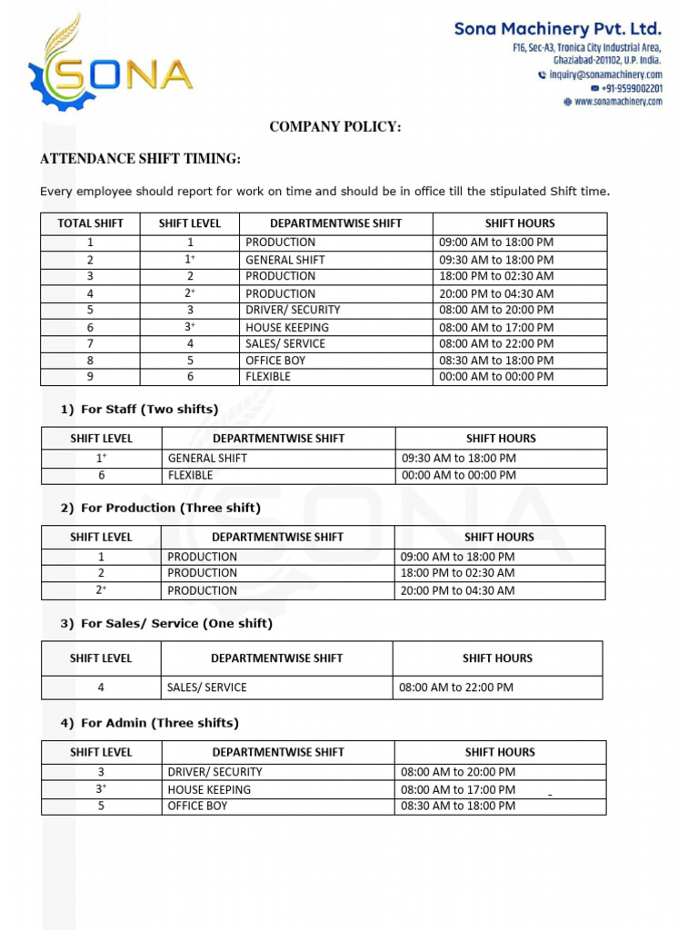 Sona Machinery Policy-Updated | PDF | Technology & Engineering