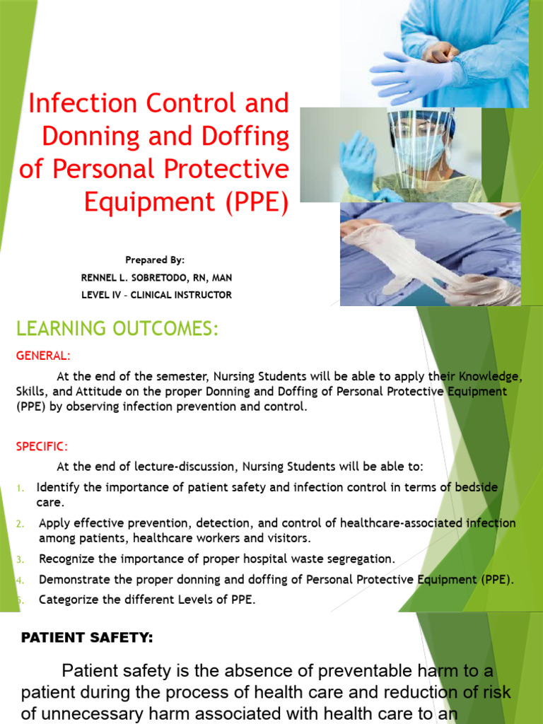 Infection Control and Donning and Doffing of PPE | Download Free PDF ...