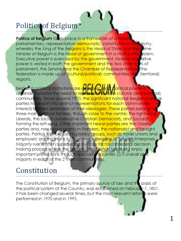 Politics of Belgium | PDF | Belgium | Government