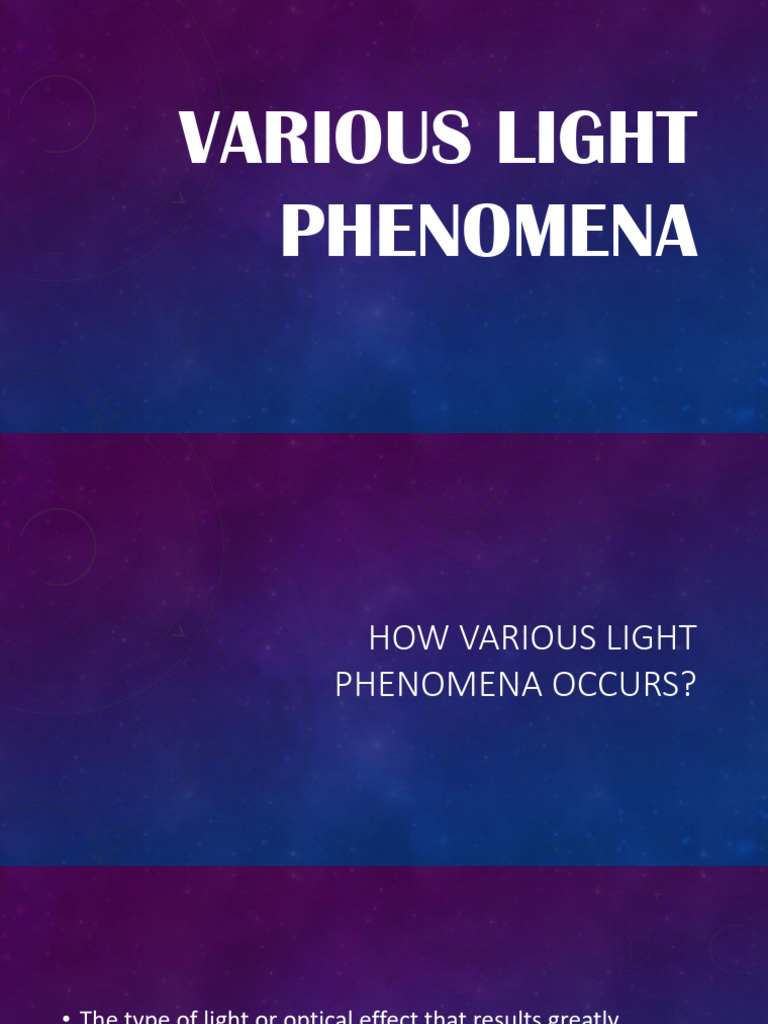 Variuos Light Phenomena | PDF | Sunset | Sky