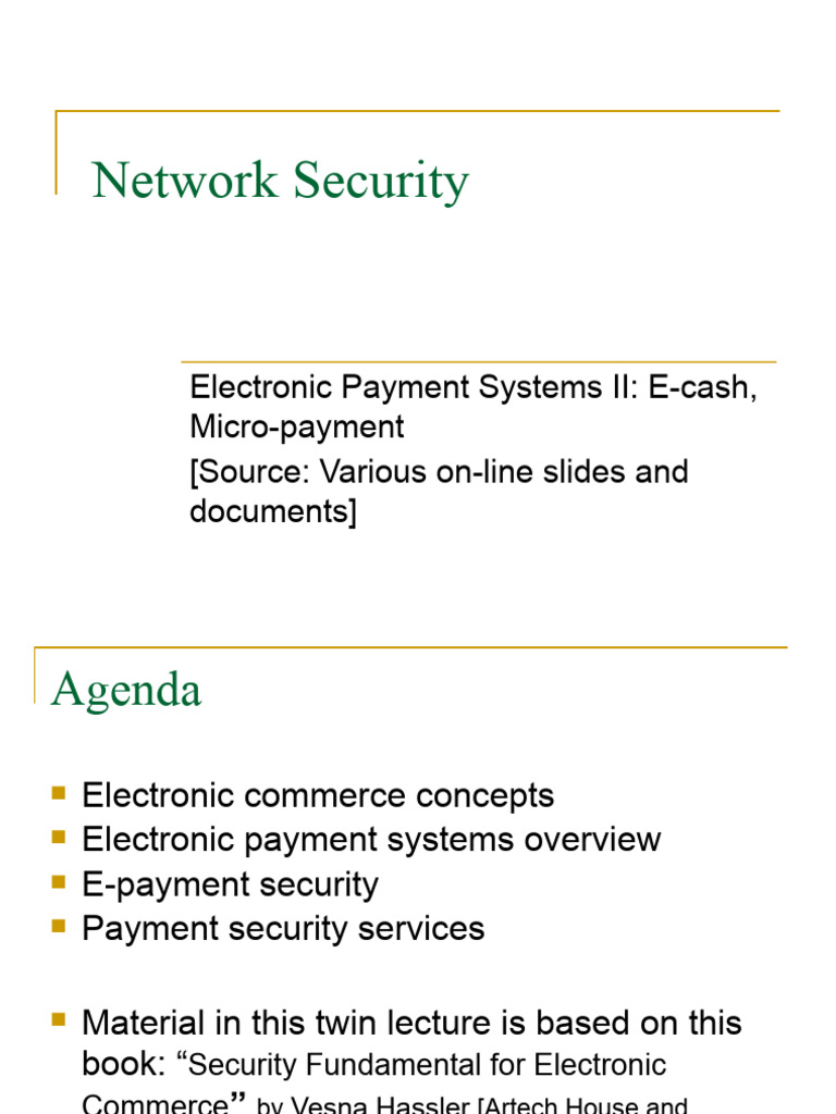 NS4-Electronic Payment Systems | PDF | Web Server | Internet & Web