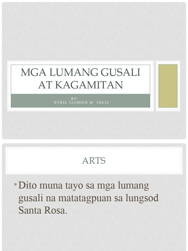 Mga Lumang Gusali at Kagamitan | PDF