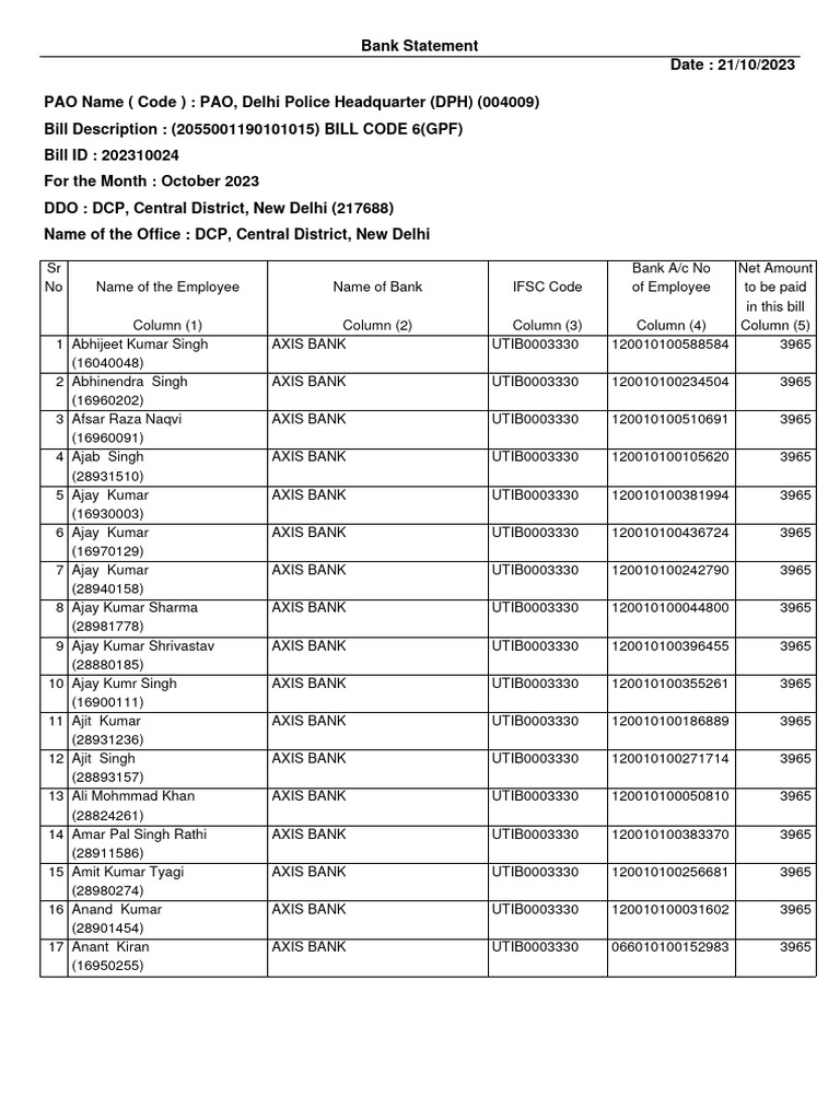 RPT Bank Statement - PHP | PDF