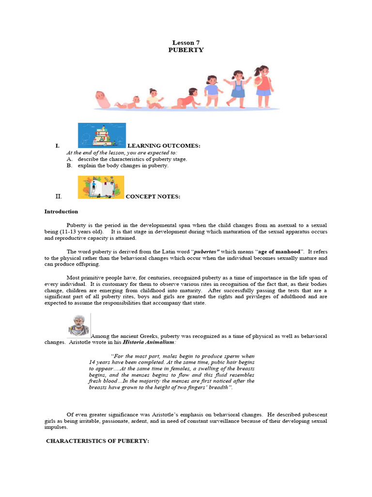 Lesson 7 Puberty Download Free Pdf Puberty Breast