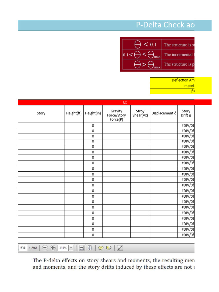 P-Delta Check According To BNBC 2020 | PDF | Home & Garden