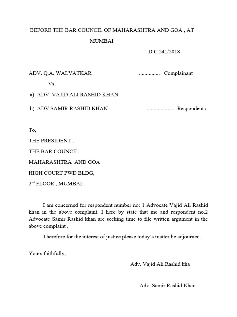 Vajid Application | PDF | Law