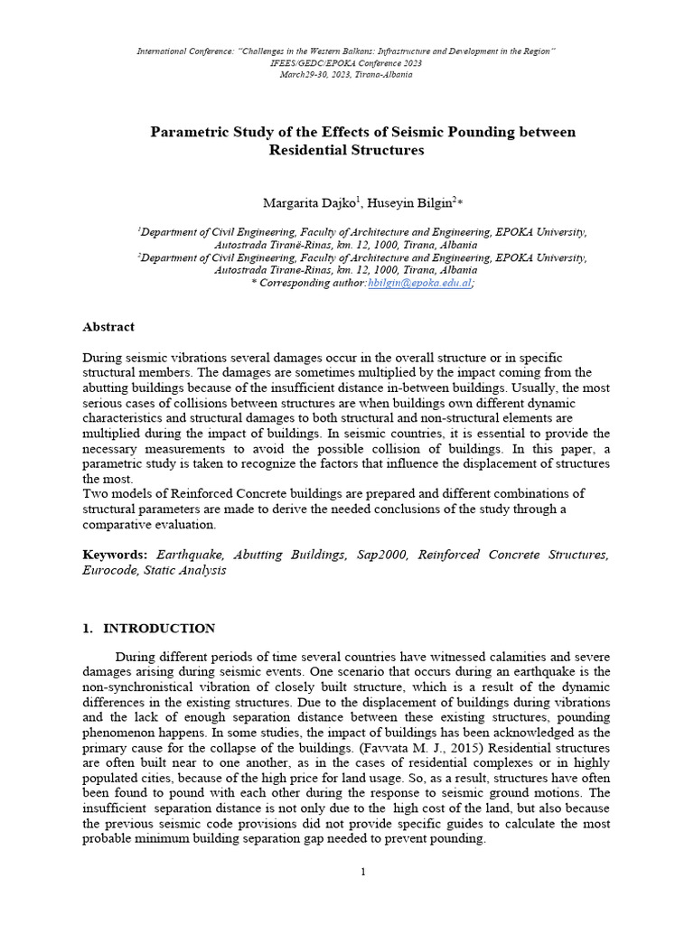 Full Paper Margarita Dajko | PDF | Earthquakes | Seismology