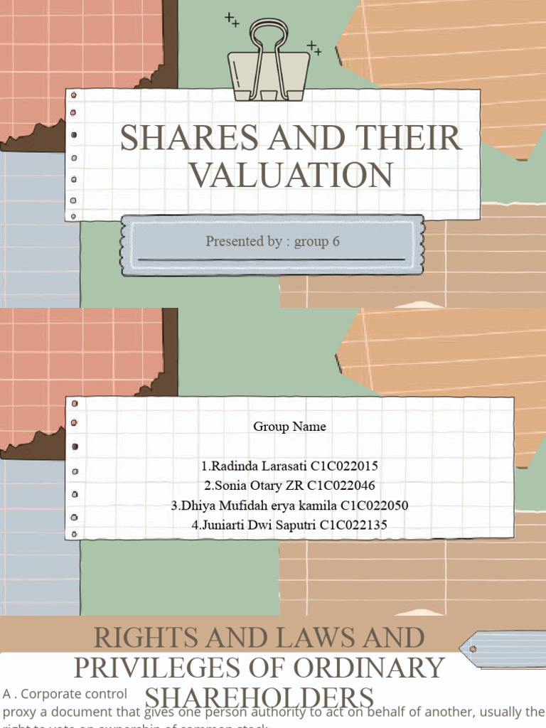 Ordinary Shares & Valuation Guide | PDF