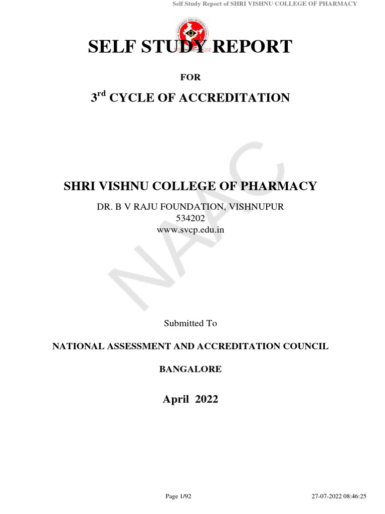 Revised-SSR - 26.07.2022 Sri Vishnu College | PDF Revised-SSR - 26.07.2022 Sri Vishnu College | PDF