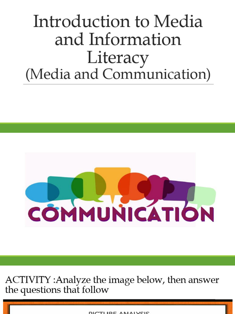 Introduction To Media and Information Literacy | PDF