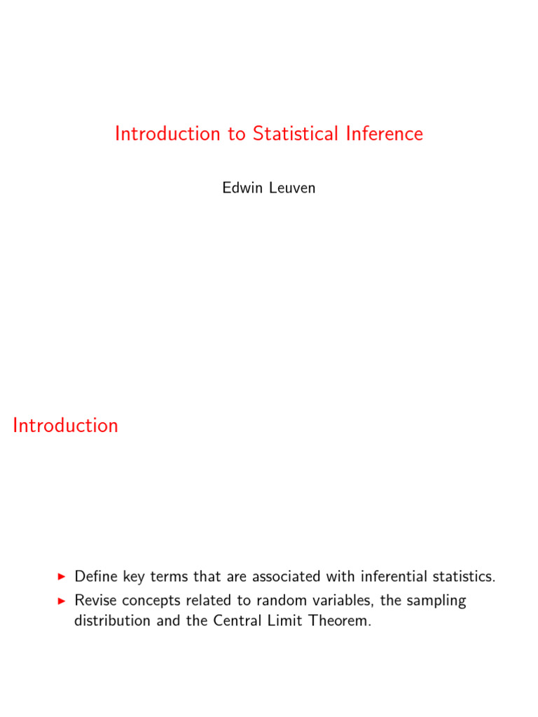 09 Inference - Slides Web | PDF